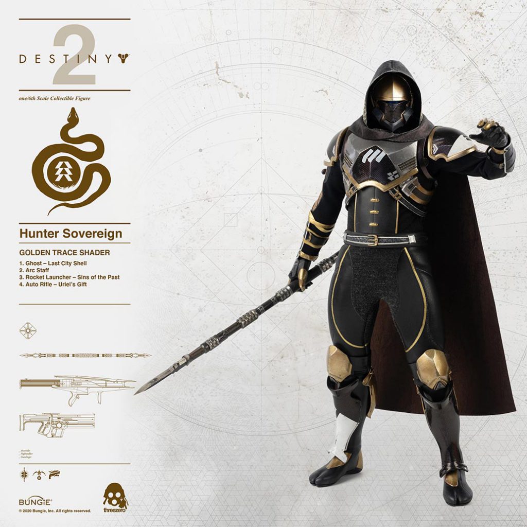 DESTINY 2 – Hunter Sovereign1/6 Scale Collectible FigureGOLDEN TRACE ...