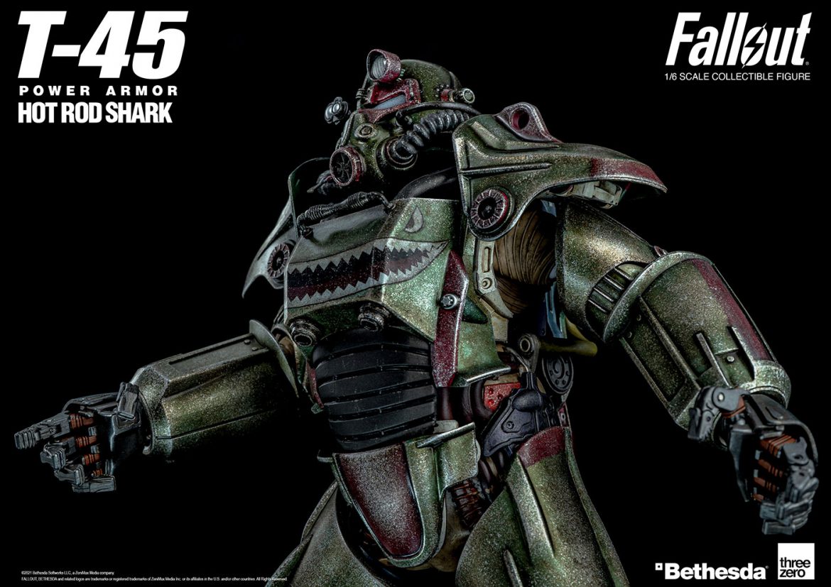 Fallout 1/6 T-45 Hot Rod Shark Armor Pack – threezero store