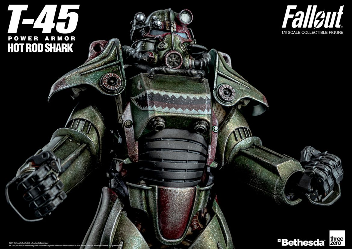 Fallout 1/6 T-45 Hot Rod Shark Armor Pack – threezero store