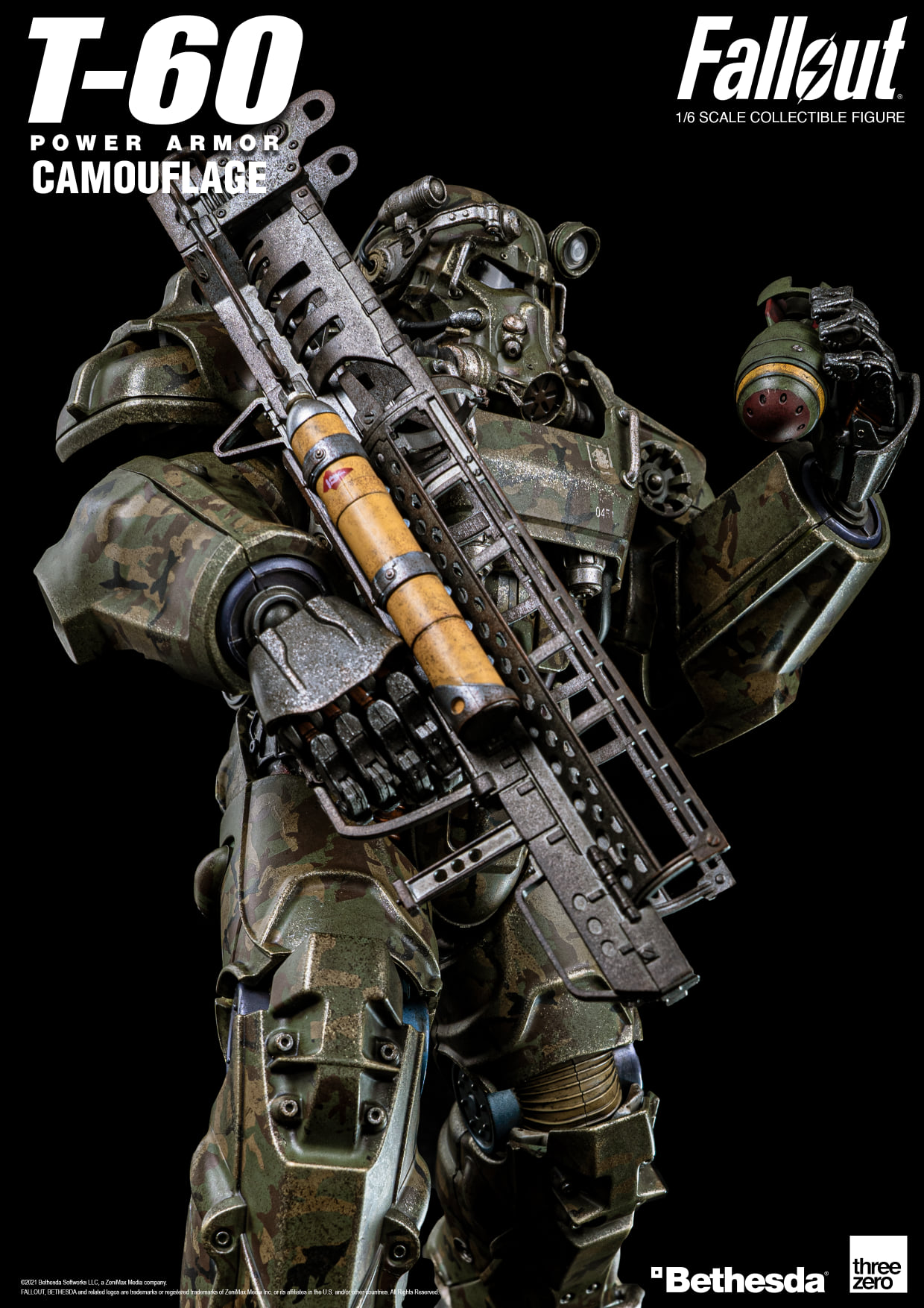 Fallout 1 6 T‐60 Camouflage Power Armor Threezero Store