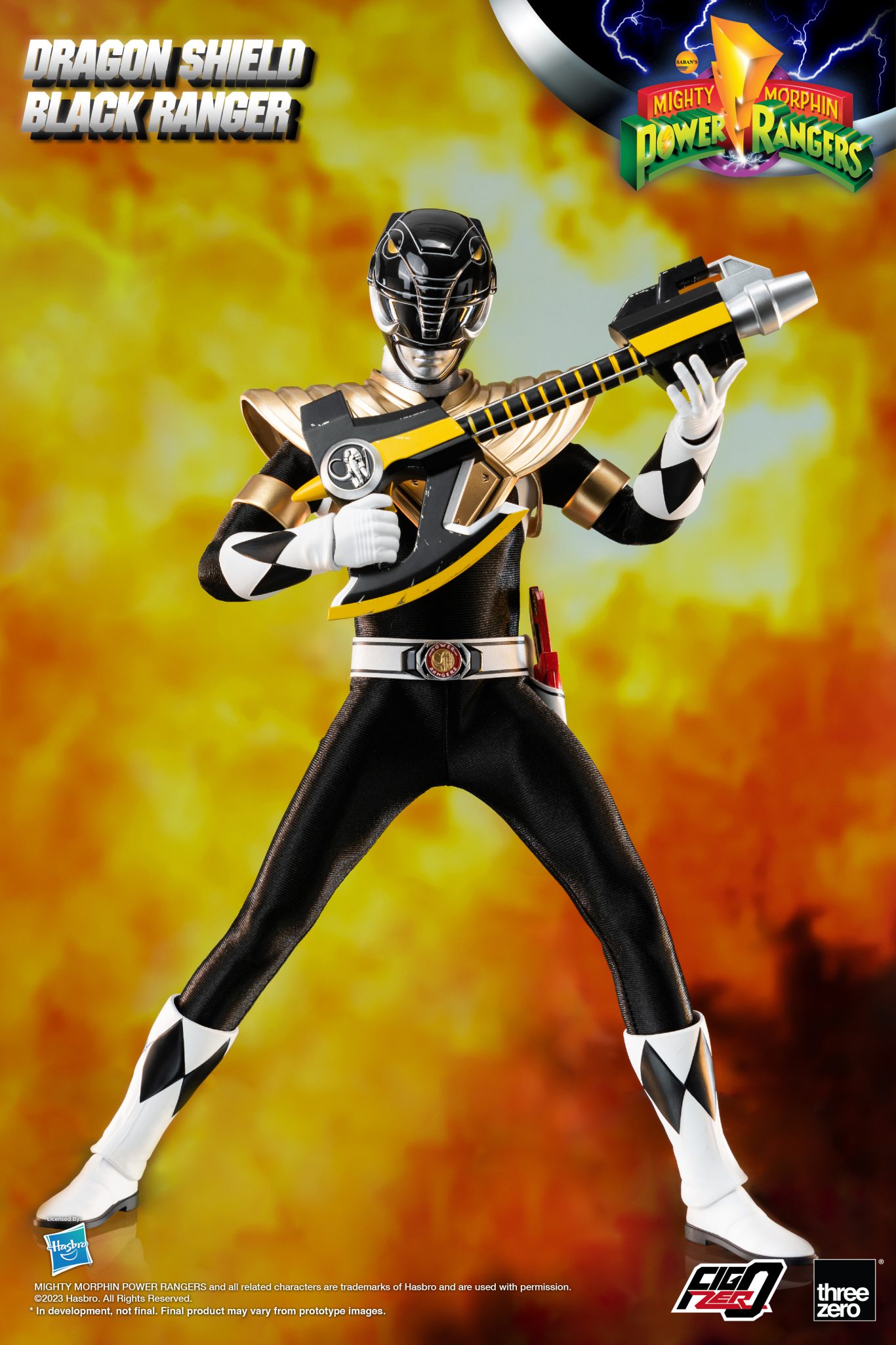 Mighty Morphin Power RangersFigZero 1/6 Dragon Shield Black Ranger – threezero store