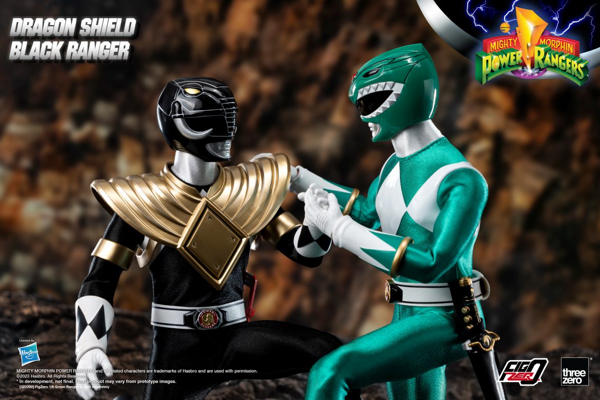 Mighty Morphin Power RangersFigZero 1/6 Dragon Shield Black Ranger ...