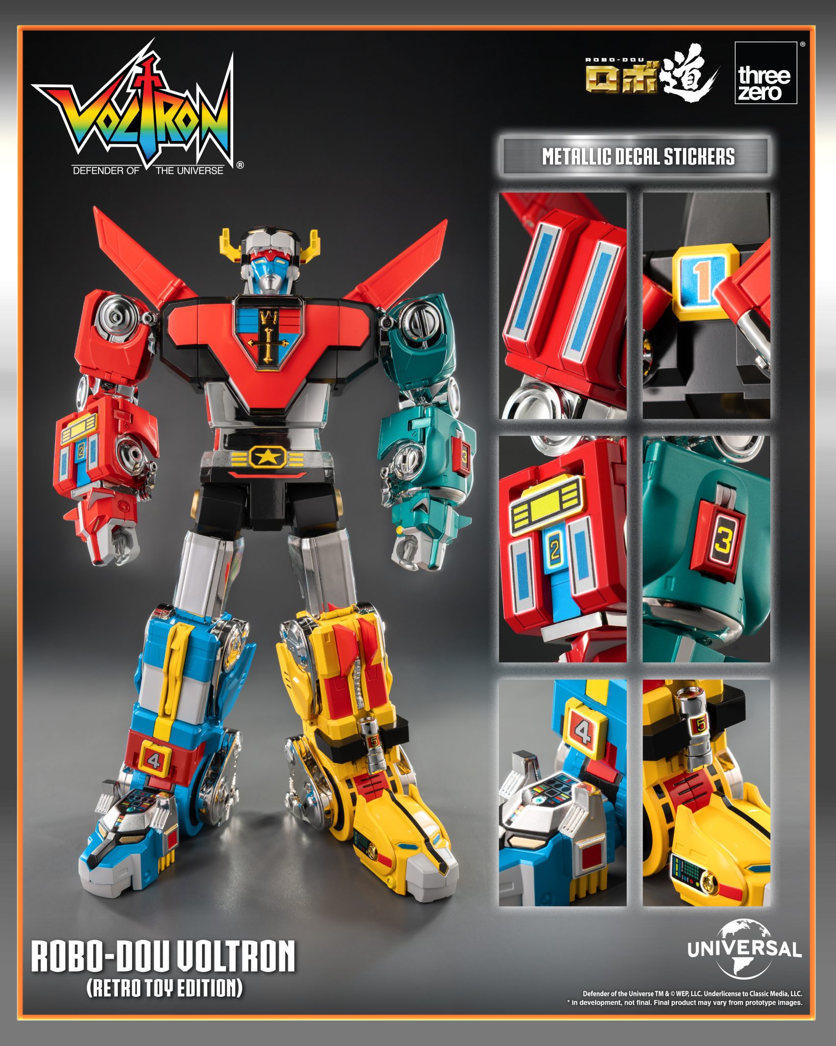 Voltron: Defender of the UniverseROBO-DOU Voltron (Retro Toy Edition ...