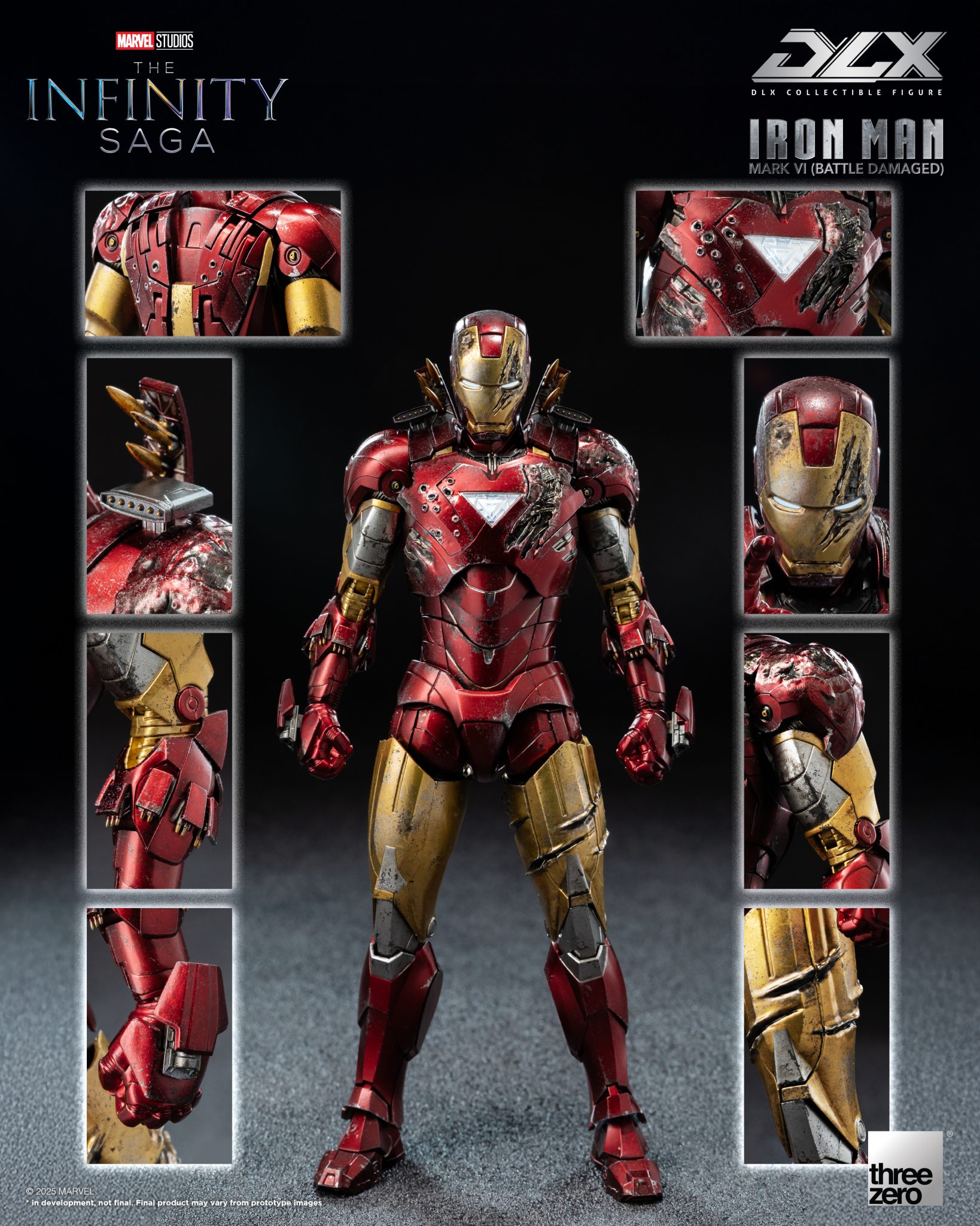 Marvel Studios: The Infinity SagaDLX Iron Man Mark 6 (Battle Damaged ...
